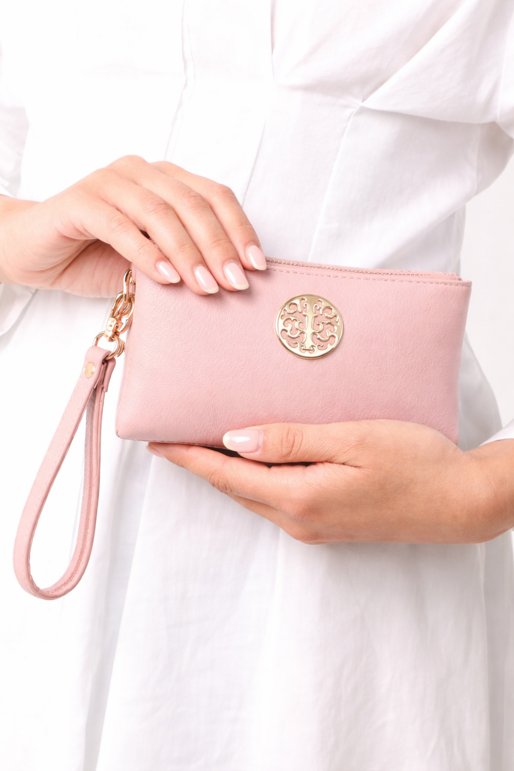 Immy: Baby pink small crossbody clutch bag – Mulberry Moon Limited