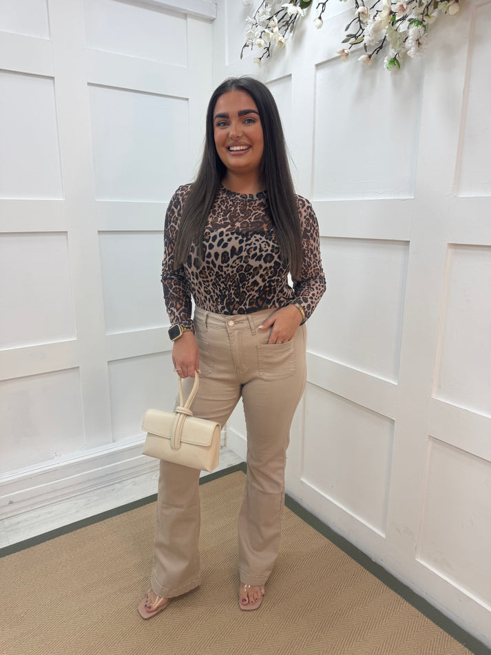 Molly: Cream front pocket wide leg jeans. Sizes: 8-16 – Mulberry Moon ...